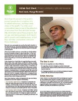 Protect Community Rights and Resources Fact Sheet | Oxfam