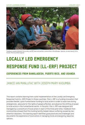 Locally Led Emergency Response Fund (LL-ERF) Project: Experiences from ...