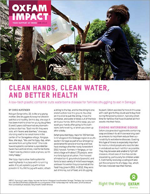 Clean hands, clean water, and better health | Oxfam