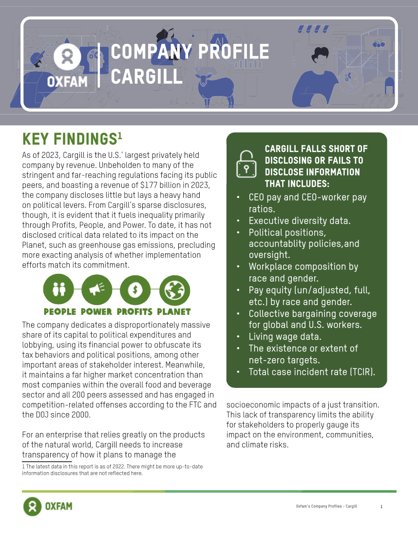 Company Profile: Cargill | Oxfam