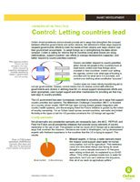 Control: Letting countries lead | Oxfam